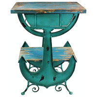Anchors Aweigh Coastal Side Table - Beach Style - Outdoor Side Tables ...