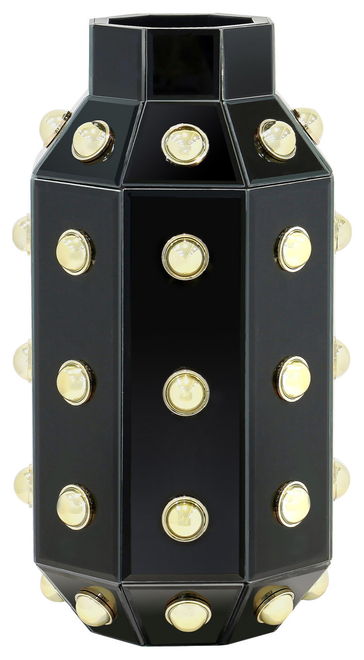 Black Studded Vase, OROA Justa - Contemporary - Vases - by OROA ...