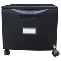 Single-Drawer Mobile Filing Cabinet, 1 Legal/Letter-Size File Drawer ...