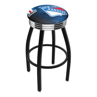 Holland L8B3C 03 New York Rangers 25" Counter Stool - Black/Chrome ...