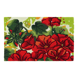 Geranium Garden Homefires Accent Rug with Flowers Floral Rug Doormat 22 ...