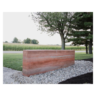 Rammed Earth Landscape - Farmhouse - Landscape - Columbus - by Solstice ...