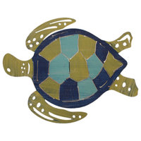 Cottage and Bright Colored Drink Table With Turtle Top - Beach Style ...