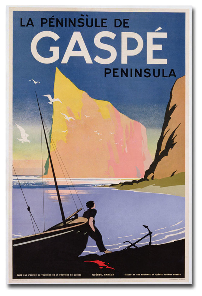 'Gaspe Peninsula Quebec, 1939' Canvas Art, 30" x 47" - Traditional ...