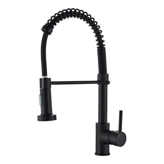 Solid Brass Pull Out Spring Spout Kitchen Faucet - Contemporary ...