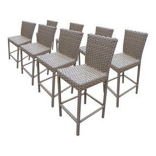 8 Monterey Barstools With Back - Tropical - Outdoor Bar Stools And ...