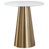 Damon Bar Table, Gold, White Marble - Contemporary - Indoor Pub And ...
