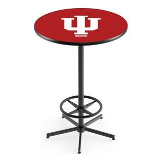 Holland L216 Indiana University 42x28" Pub Table - Black Wrinkle ...