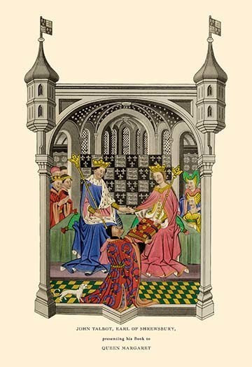 John Talbot Presenting His Book to Queen Margaret, 20" x 30 ...