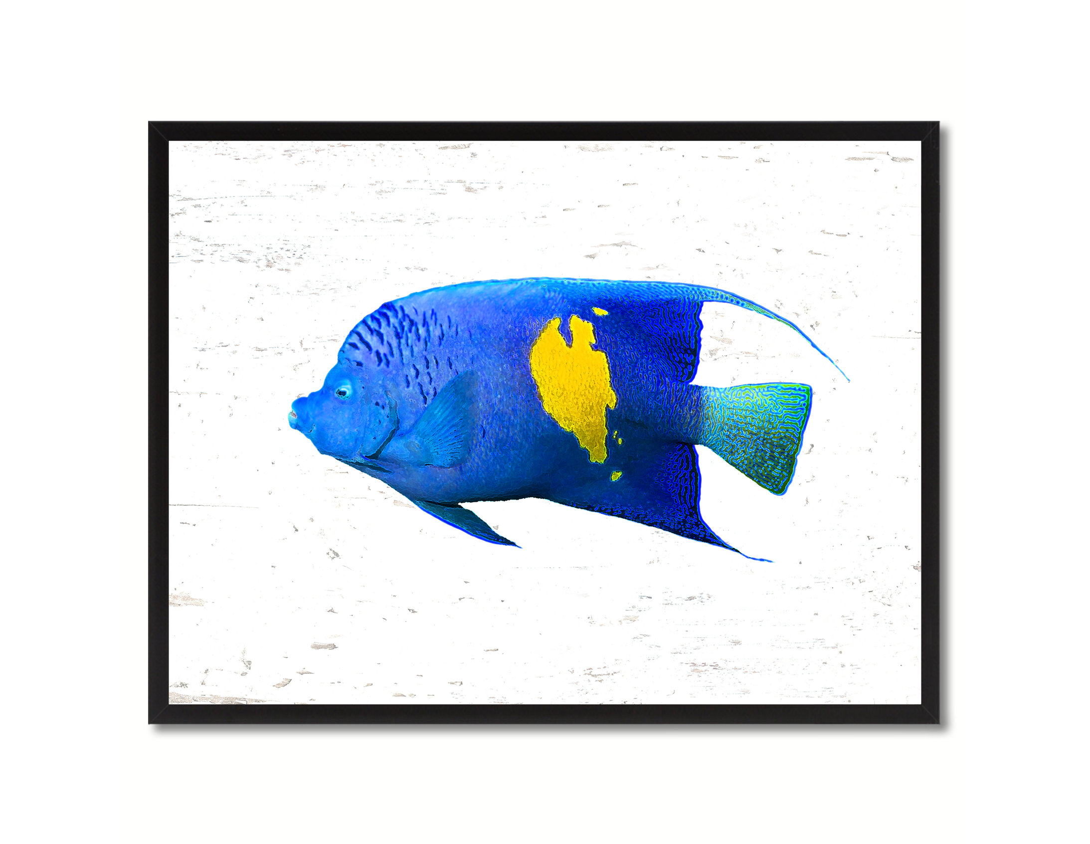 Blue Tropical Fish Painting, 7"x9", 13"x17" - Beach Style - Prints And ...