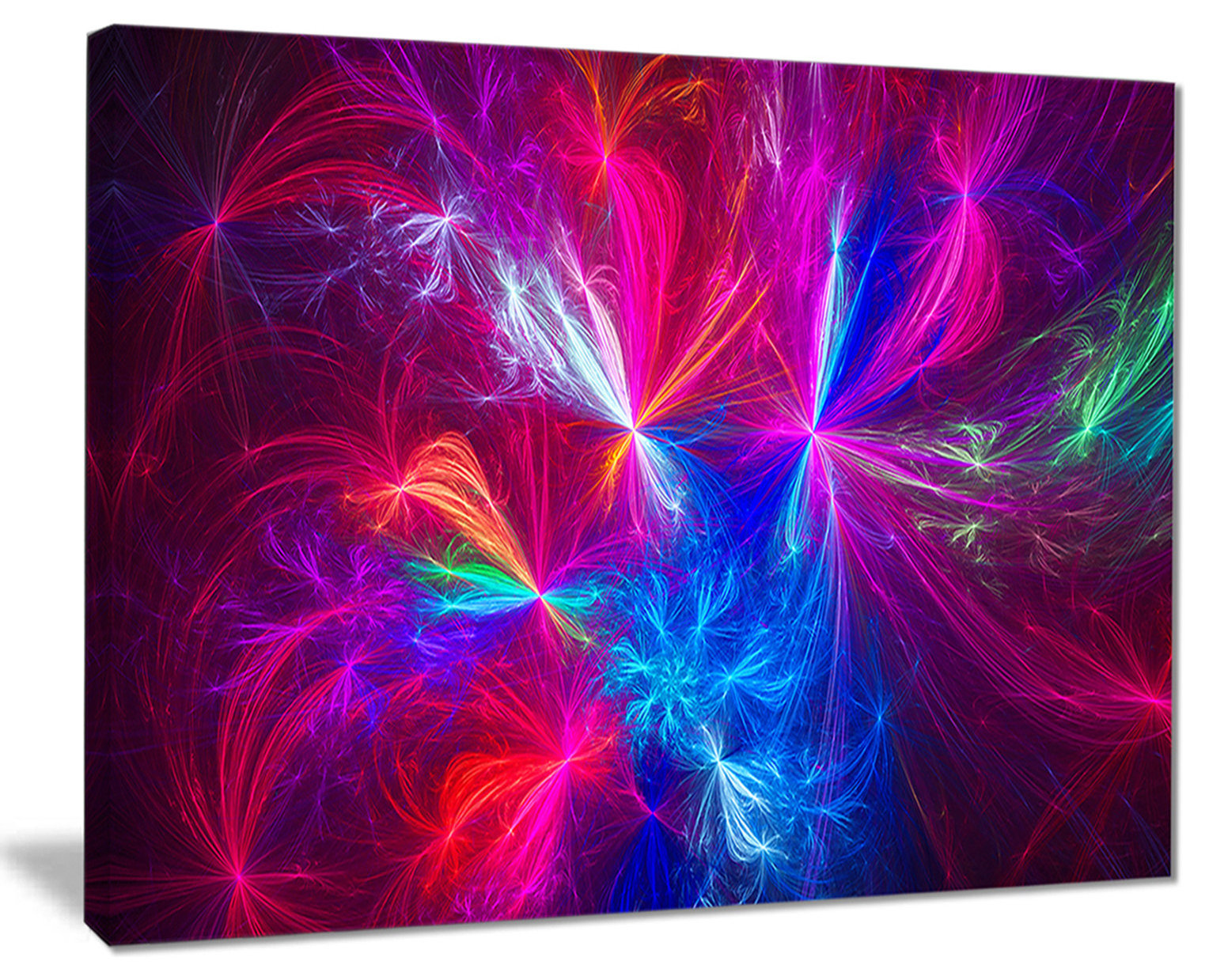 "Christmas Fireworks Red" Digital Art Canvas Print, 20"x12 ...
