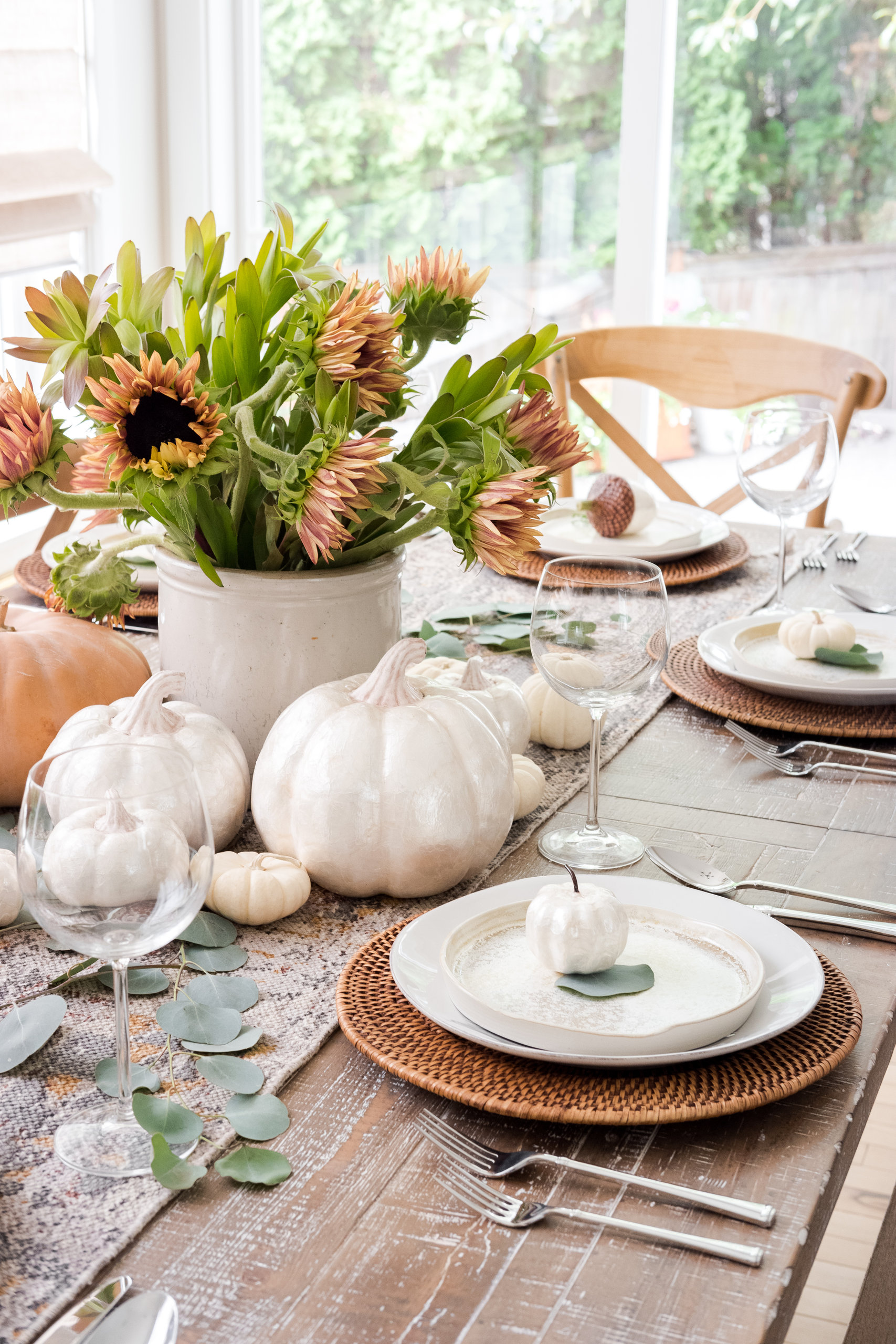 6" Medium Capiz Pumpkin, White - Farmhouse - Decorative Objects And ...