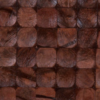 East at Main Brown Bliss Coconut Shell Wall Tile - Tropical - Mosaic ...