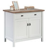 Bowery Hill Modern Engineered Wood Library Base in White Finish ...