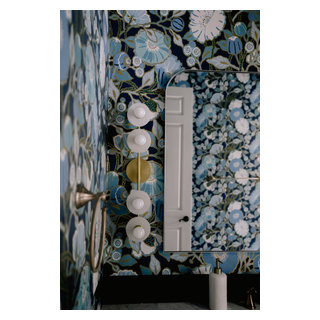 Elevated Master Bathroom & Floral Pool Bath - Transitional - Powder ...