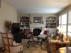 Blank space above television--any room for decorating??