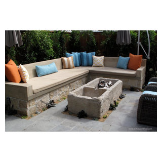 Limestone Trough Fire Pit - French Country - Patio - Montreal - by ...