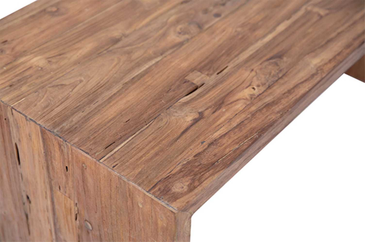 Modern Teak Waterfall Table Desk - Rustic - Desks And Hutches - by ...