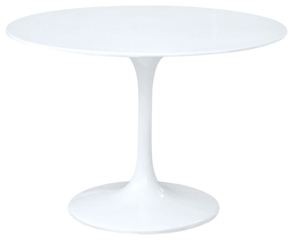 Tulip Fiberglass Table 30", White, 29.5"H x 30"W x 30"D - Midcentury ...