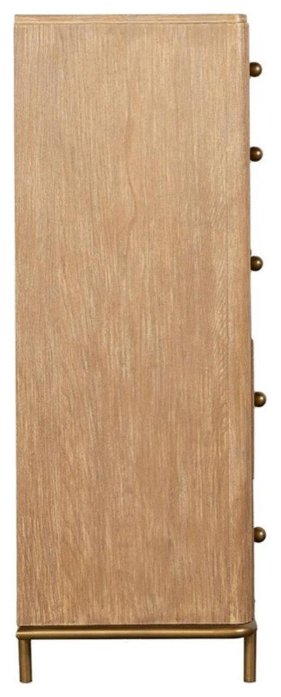 Coaster Arini 5-Drawer Contemporary Wood Chest in Sand Wash ...