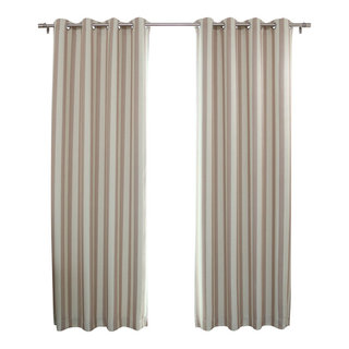 Vertical Stripe Curtains, 63" - Contemporary - Curtains - by Best Home ...