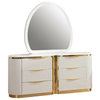 Laura Gold Detailed Modern Style Dresser made with Wood in White ...