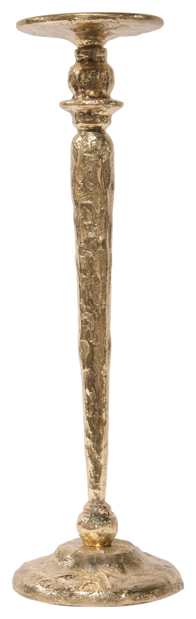 Hammered Candleholder, Polished Brass, 11"x18" - Candleholders - by ...