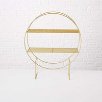 Golden Glam 2 Shelf Ring Floor Rack - Contemporary - Display And Wall ...