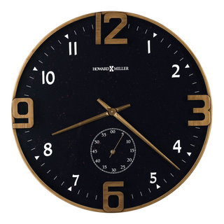 Paisley Wall Clock, Aged Black - Transitional - Wall Clocks - by Howard ...