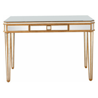 Antiqued Gold Finish Console Table - Contemporary - Console Tables - by ...