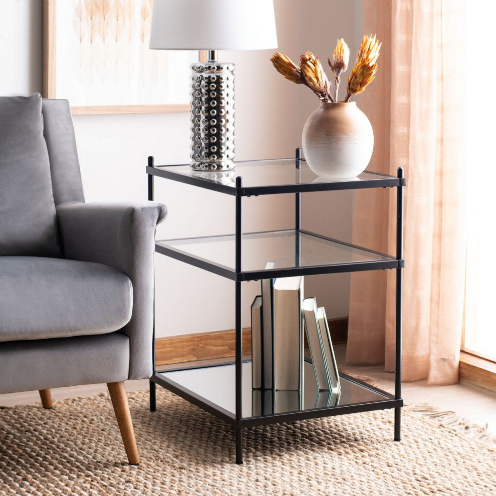 Lia 3 Tier Accent Table Black - Contemporary - Side Tables And End ...