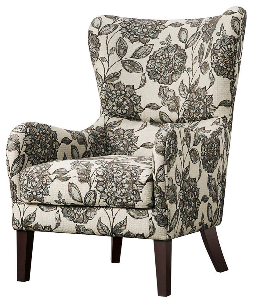 Madison Park Arianna Swoop Wing Chair - Contemporary - Armchairs And ...