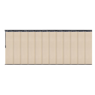 Maxene 12-Panel Track Extendable Vertical Blinds 140-260"W, 116" H ...