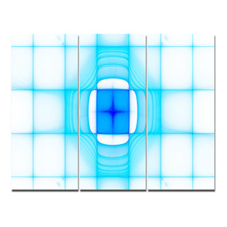 Blue Thermal Infrared Visor, Abstract Triptych Canvas Art Print, 36x28 ...