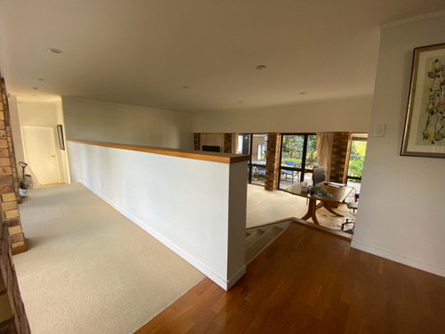 Sunken living room and dining room and railing help!!!