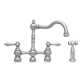 Englishhaus Bridge Faucet With Long Traditional Swivel Spout ...