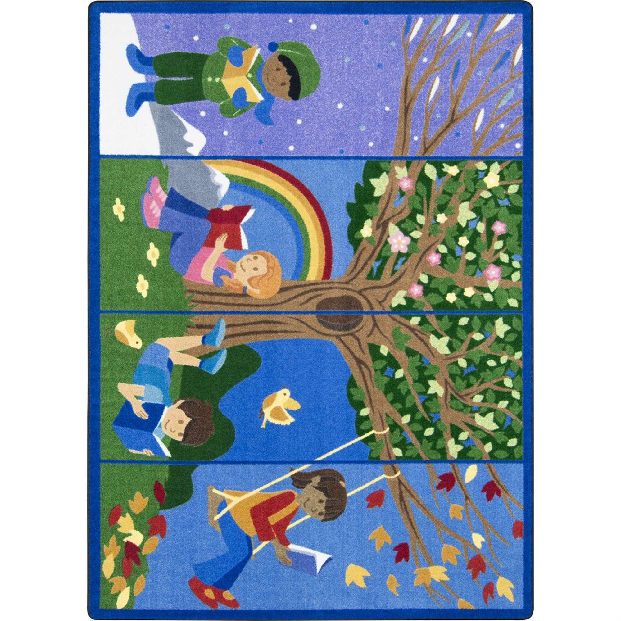 Seasons of Reading 7'8" x 10'9" area rug in color Multi - Contemporary ...