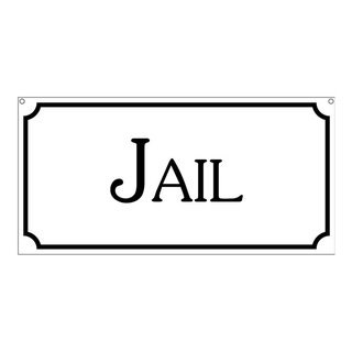 Jail, Retro Aluminum Man Cave Bar Sign, 6"x12" - Contemporary - Novelty ...