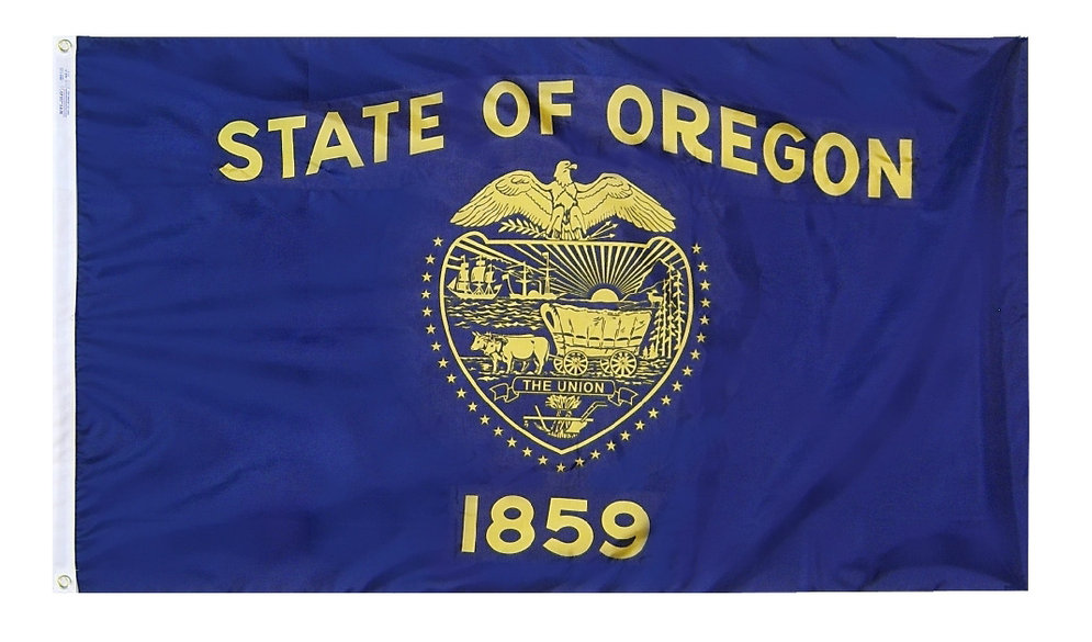 Oregon, 6'x10' Nylon Flag, Double-Sided - Traditional - Flags And ...