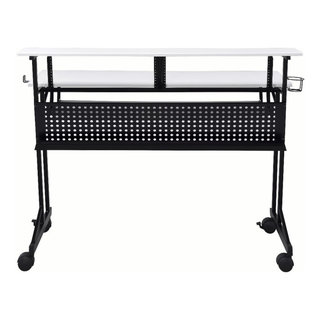 Acme Suitor Music Recording Studio Desk White and Black - Transitional ...