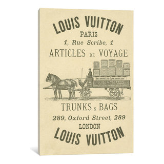 "Vintage Woodgrain Louis Vuitton Sign 3" by 5by5collective, Canvas ...