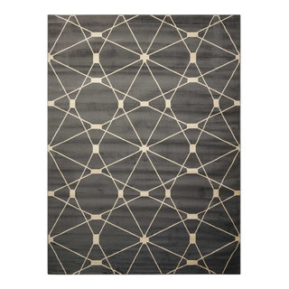 Nourison Nova NO102 Grey Area Rugs, 6' to 8' wide - Contemporary - Area ...
