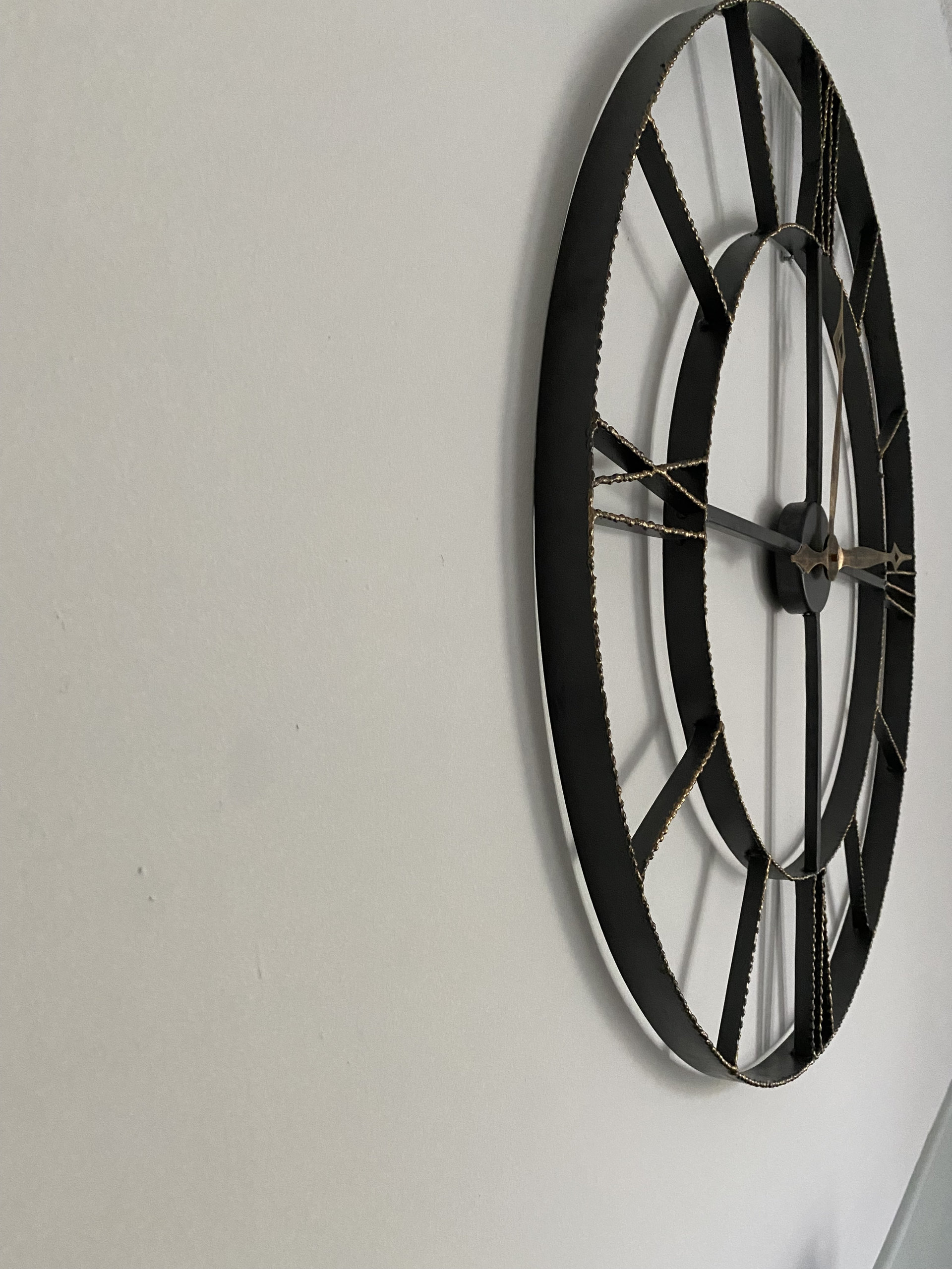 Round Wrought Iron Antique Wall Clock - Industrial - Wall Clocks - by ...