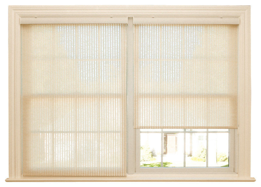 Samoa Premium Single Roller Window Shade, Beige, 29" - Contemporary ...