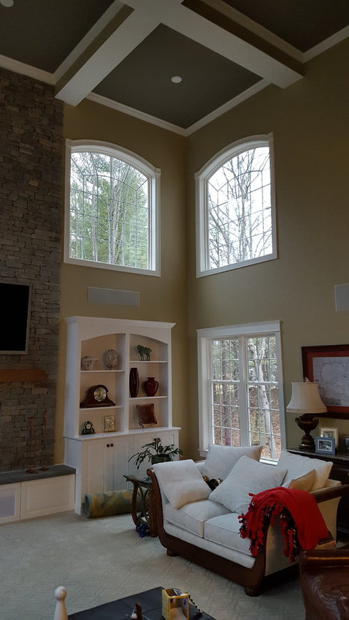 two story window treatment
