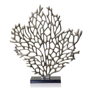 Coral Reef Decorative Object or Figurine, Silver - Beach Style ...