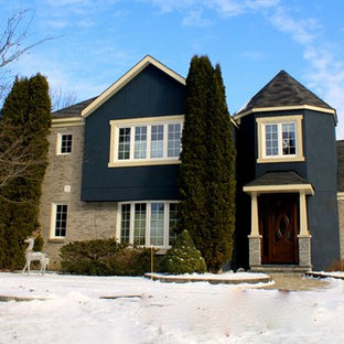 75 Beautiful Blue Stucco Exterior Home Pictures & Ideas | Houzz