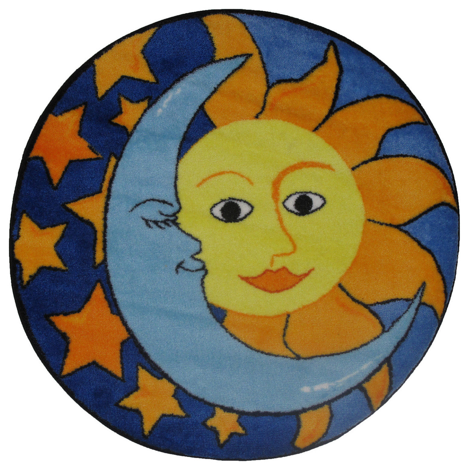 Fun Rugs Fun Time Shape Collection Day and Night Area Rug, 39"x39 ...