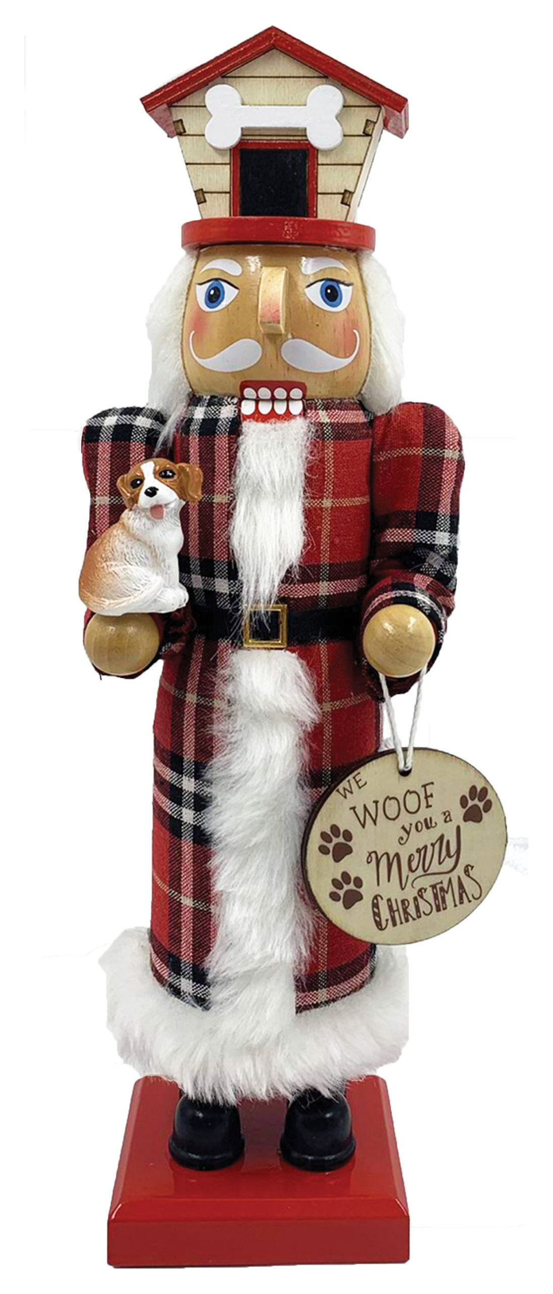 14" Dog Lover Nutcracker - Traditional - Holiday Accents And Figurines ...