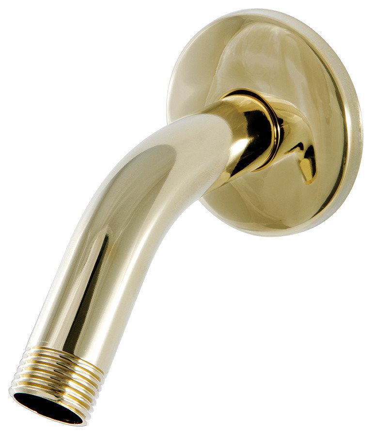 Trimscape 6" Shower Arm with Flange, Polished Brass - Transitional ...